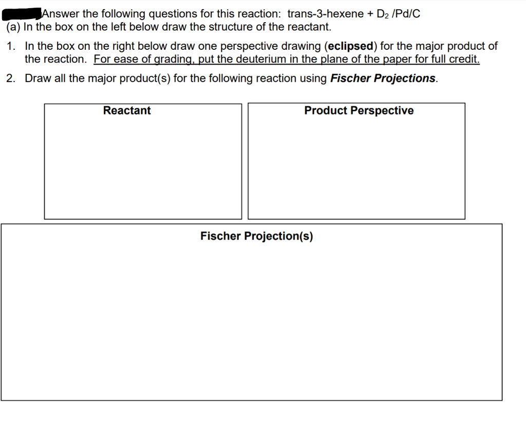 Solved Answer the following questions for this reaction: | Chegg.com