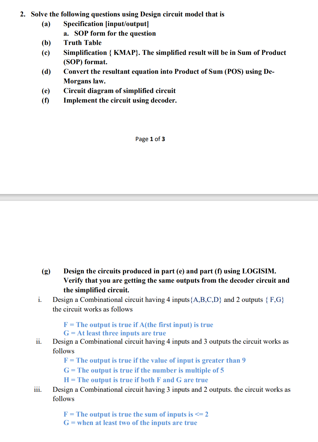 Solved 2. Solve the following questions using Design circuit | Chegg.com
