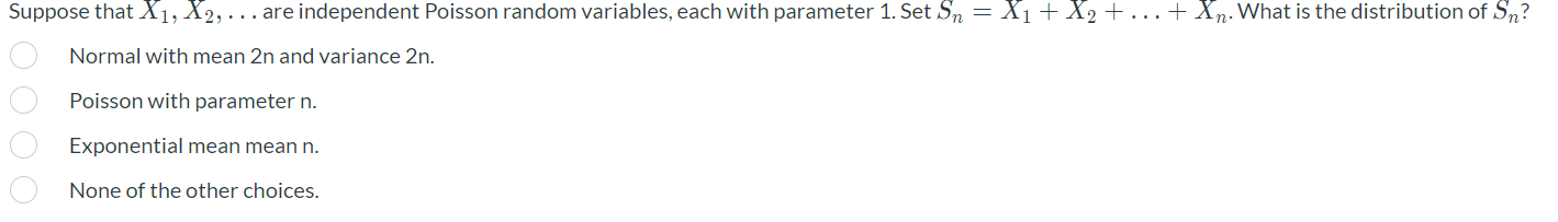 Solved Suppose that X1, X2, ... are independent Poisson | Chegg.com