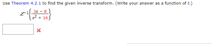 Solved Use Theorem 4.2.1 to find the given inverse | Chegg.com