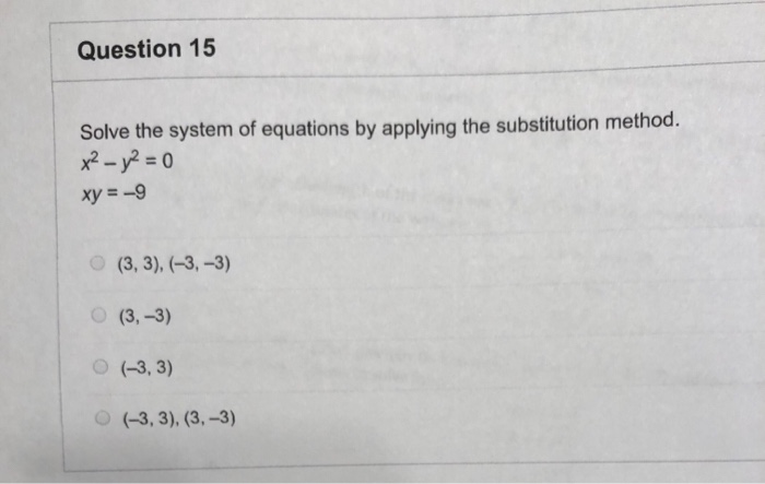 Solved Question 6 1 pts Solve the system of linear equations | Chegg.com