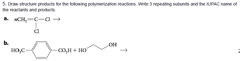 Solved 5. Draw structure products for the following | Chegg.com