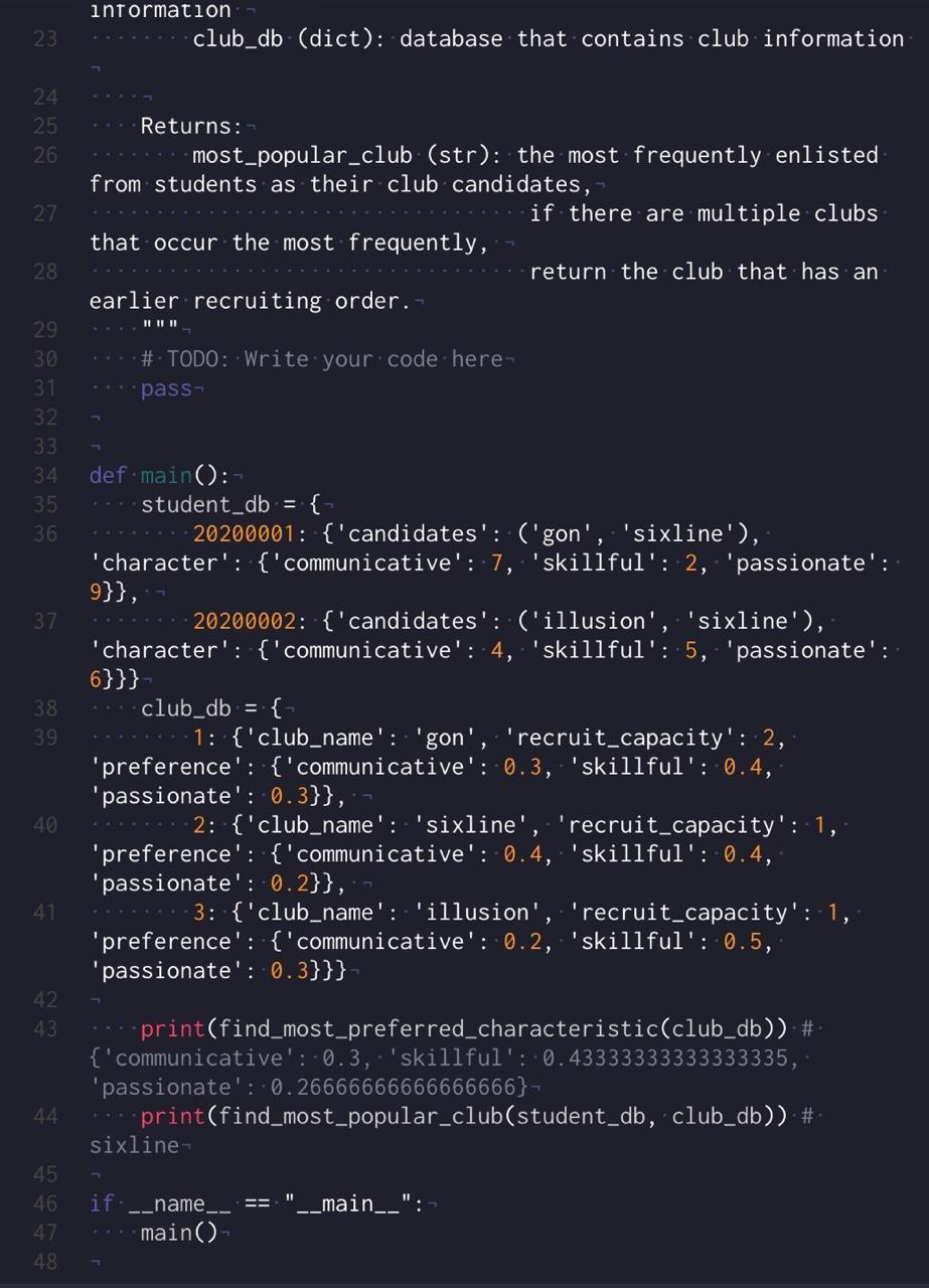 Solved Task 2: Statistics of students and clubs You should | Chegg.com