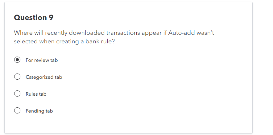 Solved where will recently downloaded transactions appear if | Chegg.com