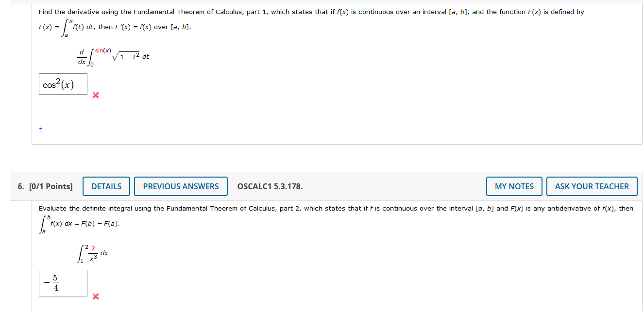 Solved Find the derivative using the Fundamental Theorem of | Chegg.com