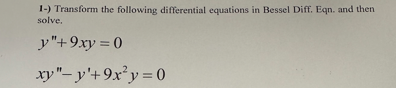 Solved 1-) ﻿Transform the following differential equations | Chegg.com