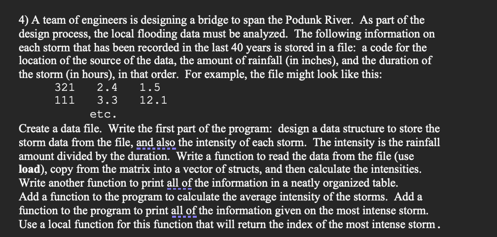 4) A team of engineers is designing a bridge to span | Chegg.com