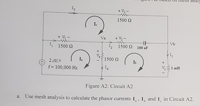 Solved use mesh analysis to calculate phasor currents ia, ib | Chegg.com