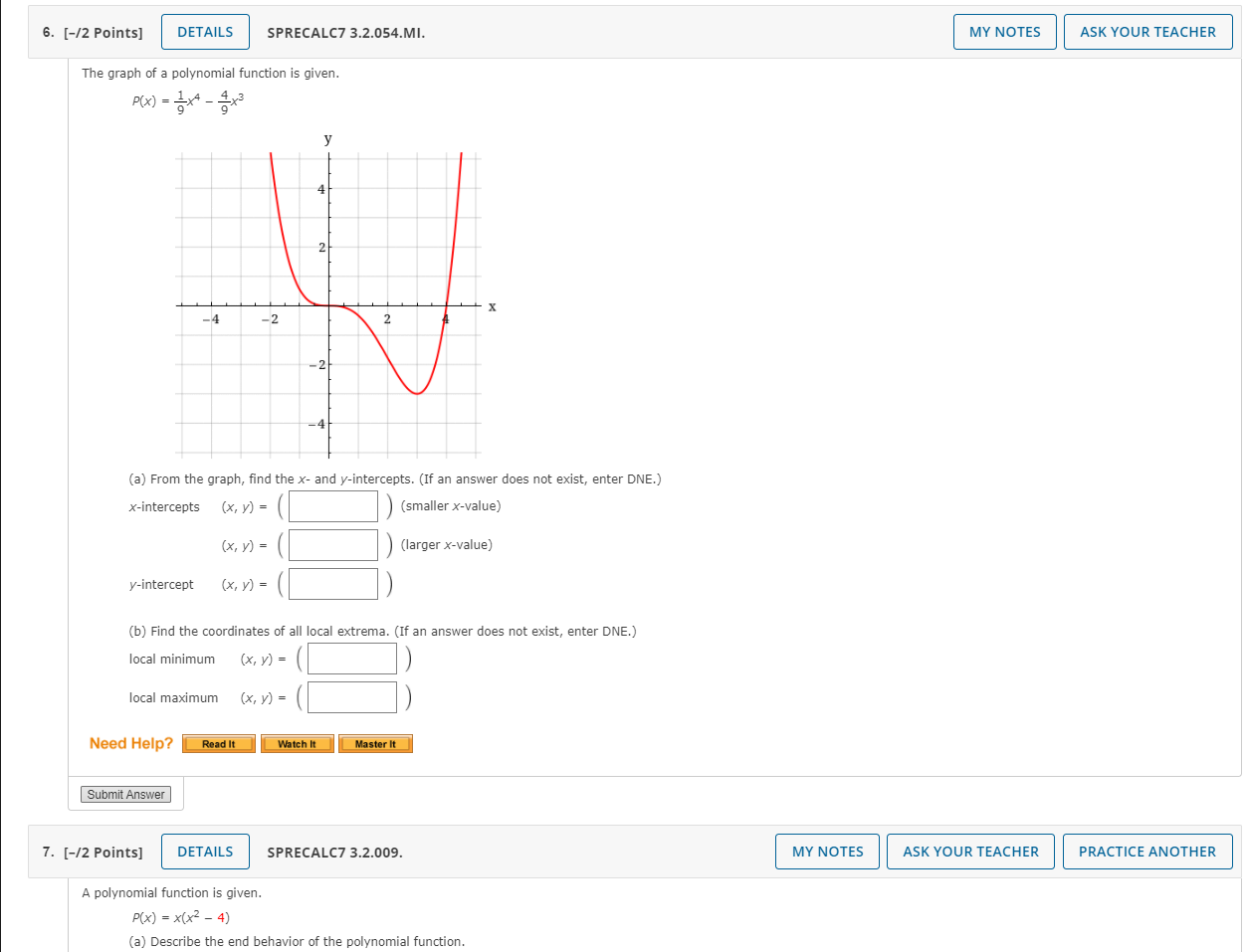 Solved The graph of a polynomial function is given. (a) From | Chegg.com