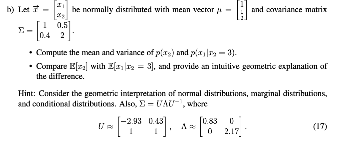 Let x=[x1x2] be normally distributed with mean vector | Chegg.com