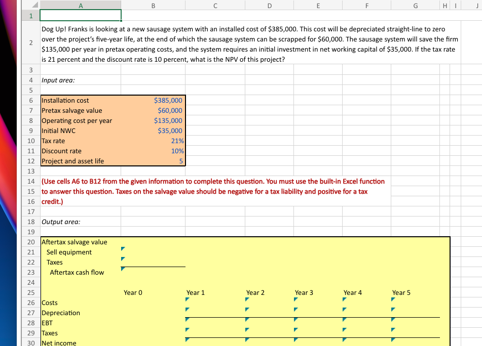 Solved PLEASE SHOW ALL EXCEL FORMULAS********* Dog Up! | Chegg.com