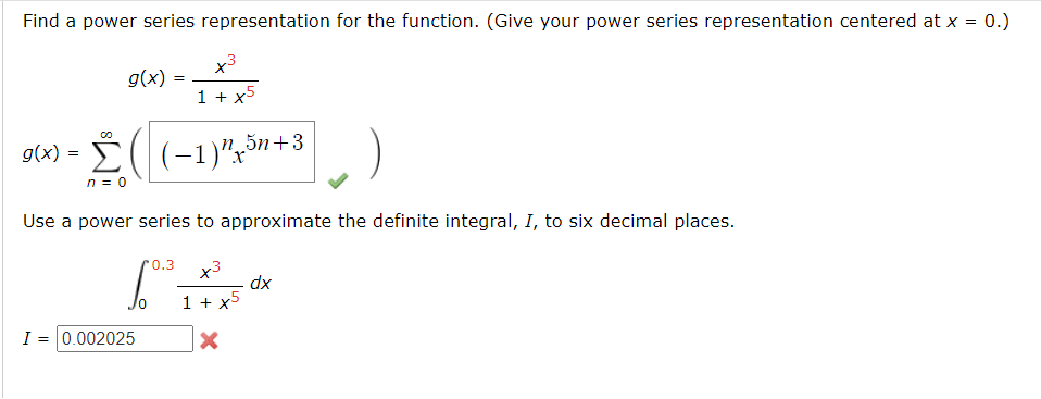 Solved Express the function as the sum of a power series by | Chegg.com