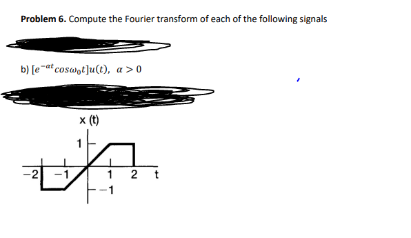 Solved Obtain Fourier Transform of HW 2 Problem 6(b) when | Chegg.com