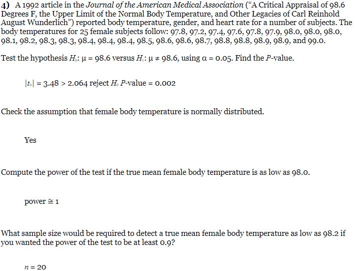 Solved 4 A 1992 Article In The Journal Of The American Chegg