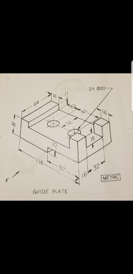 Solved 1 2x 0207 / 9 99 -- 1632 METRIC GUIDE PLATE | Chegg.com