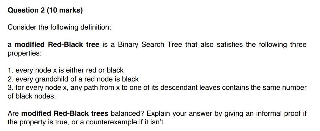 Solved Question 2 (10 marks) Consider the following | Chegg.com Solved Question 2 (10 marks) Consider the following | Chegg.com