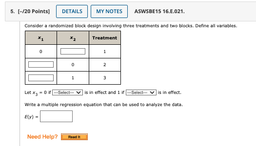 Solved [-/20 Points] ASWSBE15 16.E.021. Consider a | Chegg.com