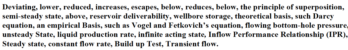 Solved The linear IPR model is valid for | Chegg.com