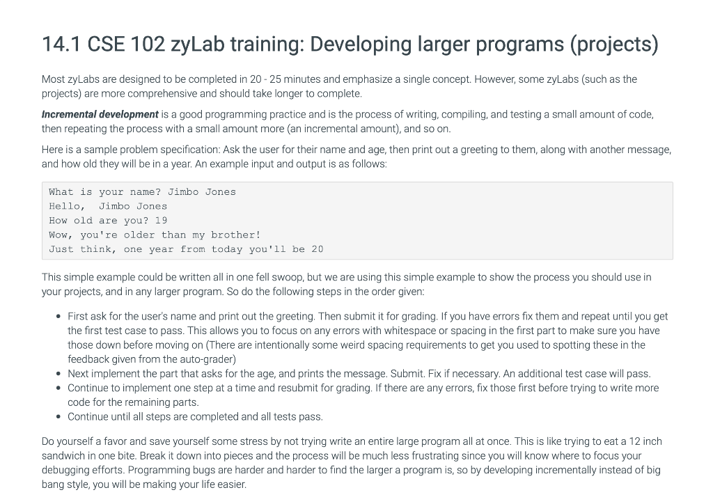 Solved So my code gets the first 3 parts correct, then the | Chegg.com