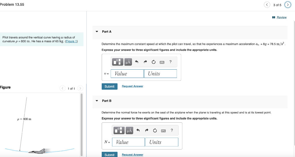 Solved Pilot travels around the vertical curve having a | Chegg.com