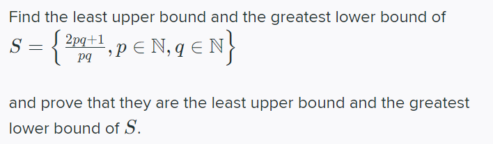 Solved Find the least upper bound and the greatest lower | Chegg.com
