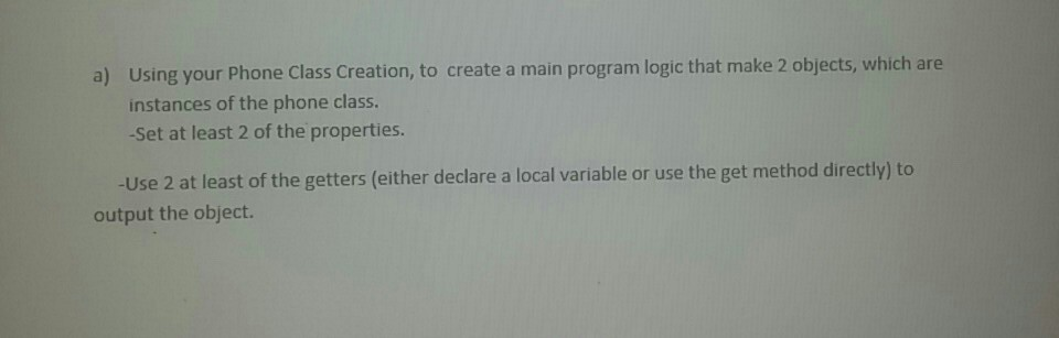 Solved Phone Class Diagram Phone -Model -Type - Weight | Chegg.com