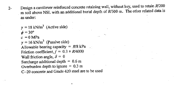 Solved Subject:- Reinforced Concrete Design Question The | Chegg.com
