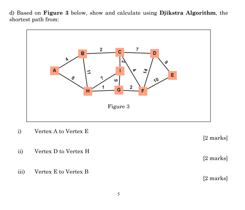 Solved d) Based on Figure 3 below, show and calculate using | Chegg.com