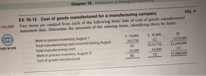 Solved Chapter 15 Introduction to Managenial ccounung EX | Chegg.com
