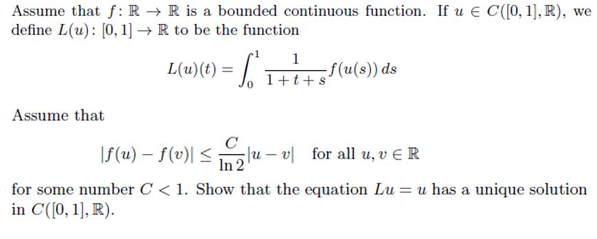 Solved Assume That F R R Is A Bounded Continuous