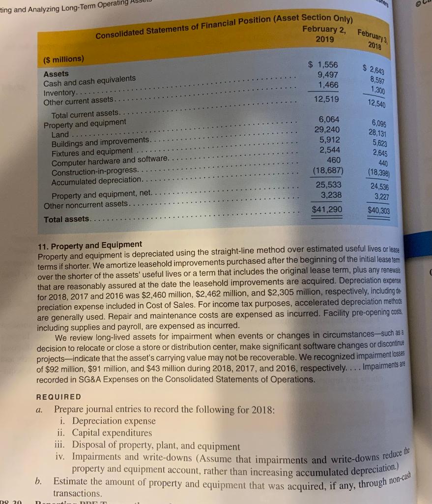 Solved LO4 Operations Target NYS & Analyzing PPE Accounts | Chegg.com