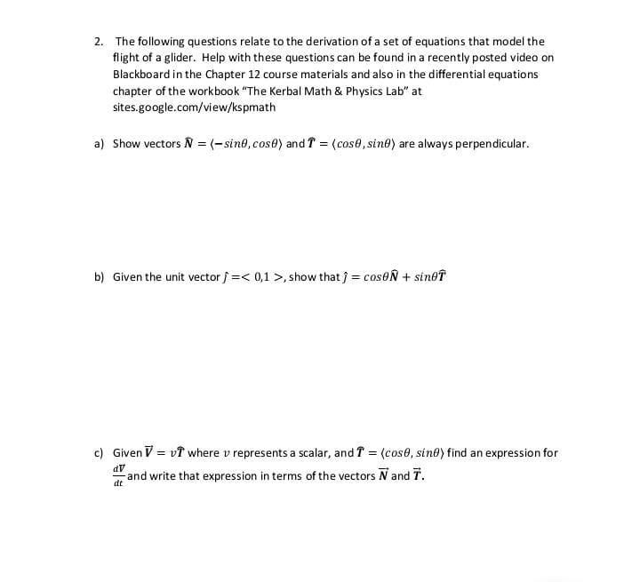 Solved 2. The following questions relate to the derivation | Chegg.com