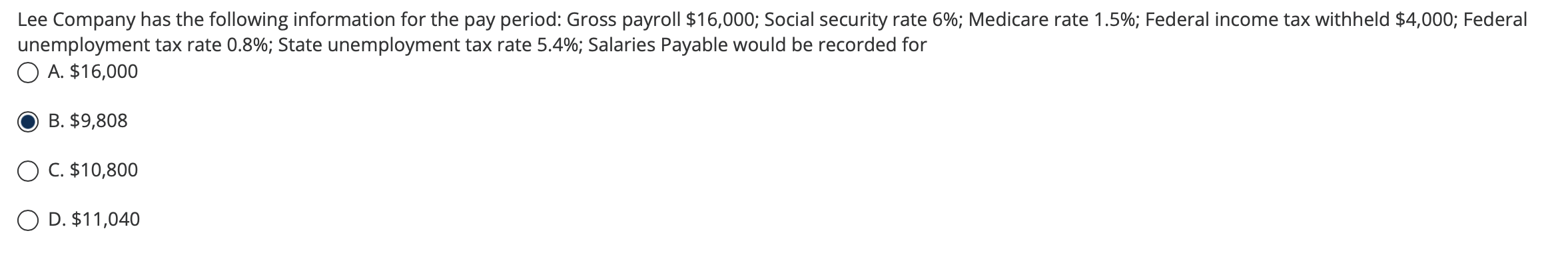Solved Lee Company has the following information for the pay | Chegg.com