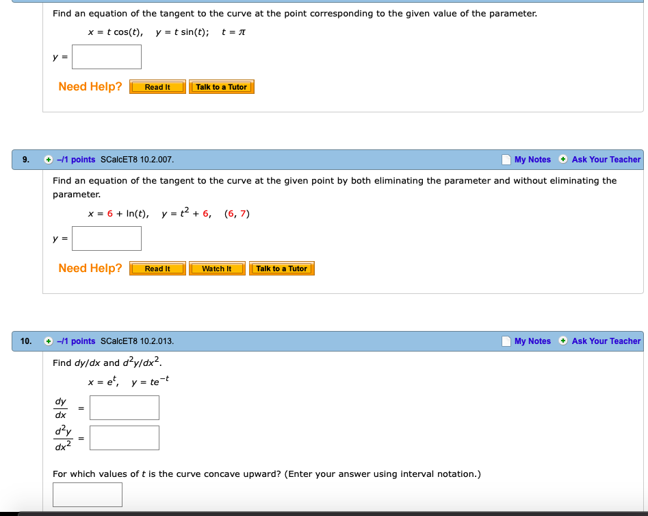 Solved Find an equation of the tangent to the curve at the | Chegg.com