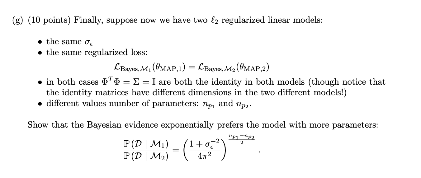 Solved g) (10 points) Finally, suppose now we have two ℓ2 | Chegg.com