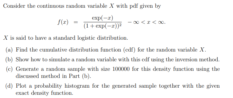 Consider the continuous random variable X with pdf | Chegg.com