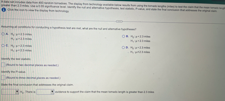 Solved A data set includes data from 400 random tomadoes. | Chegg.com