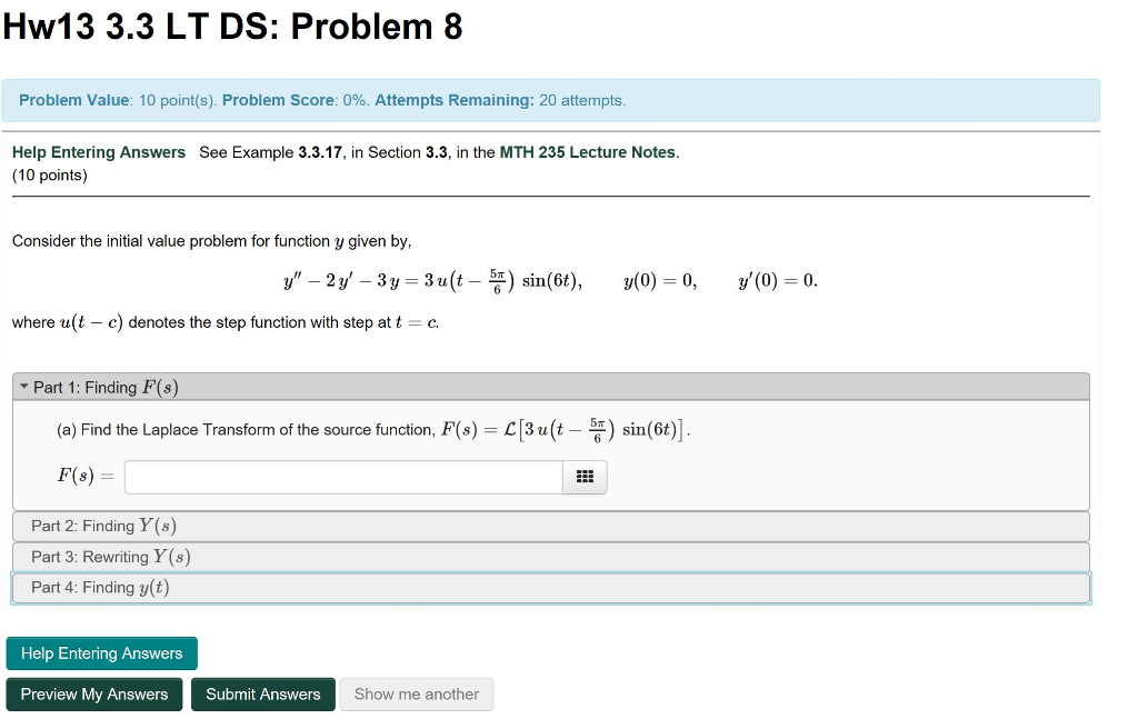 Solved Hw13 3.3 LT DS: Problem 8 Problem Value: 10 point(s). | Chegg.com