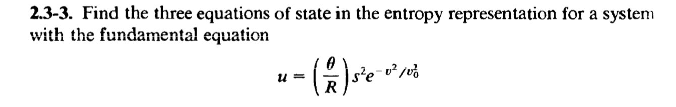 Solved 2.3-3. Find the three equations of state in the | Chegg.com