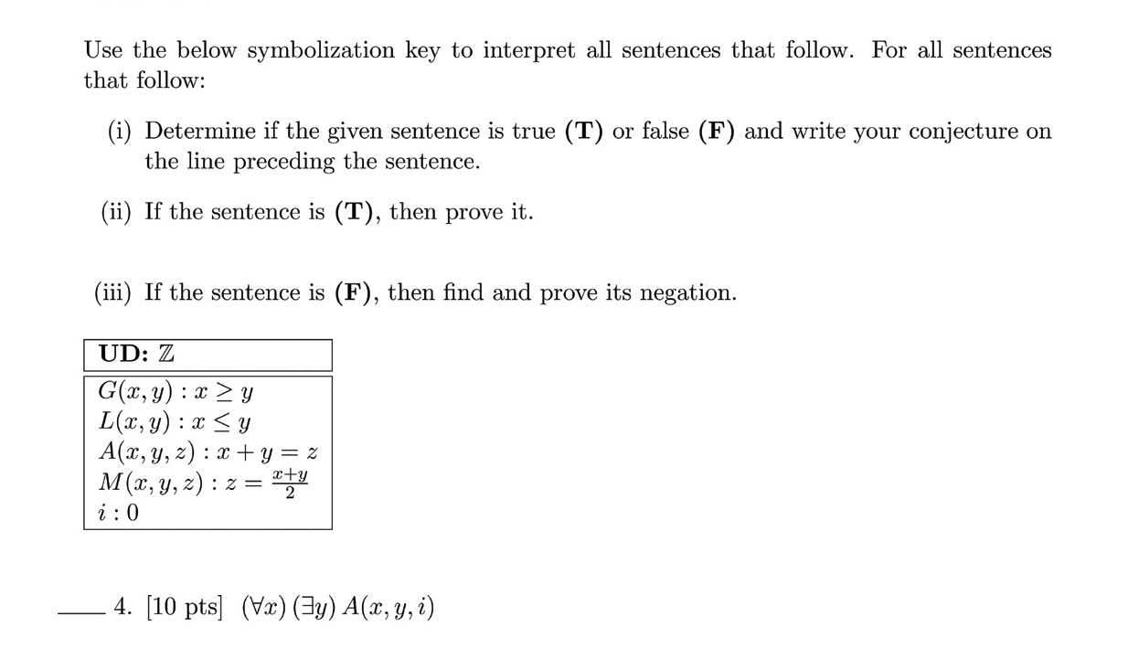Solved Use the below symbolization key to interpret all | Chegg.com