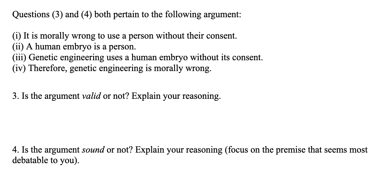 Solved Questions (3) and (4) both pertain to the following | Chegg.com