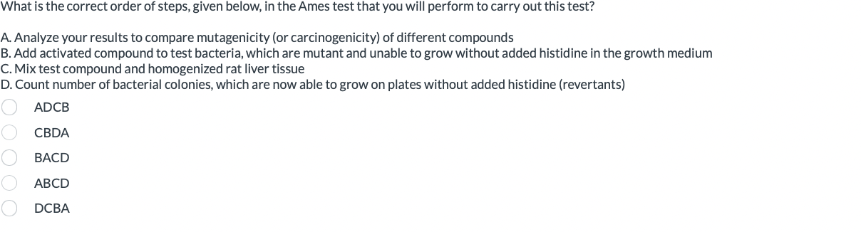 Solved Vhat is the correct order of steps, given below, in | Chegg.com