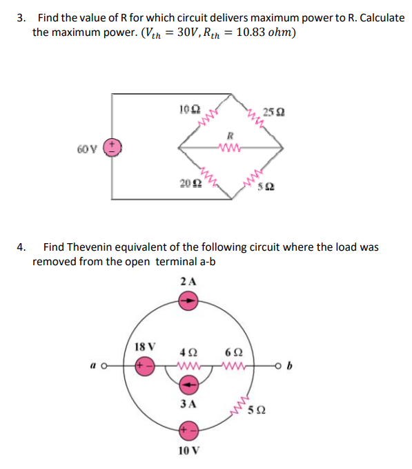 Solved 3. Find the value of \\( \\mathrm{R} \\) for which | Chegg.com