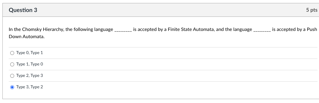 Solved In the Chomsky Hierarchy, the following language is | Chegg.com