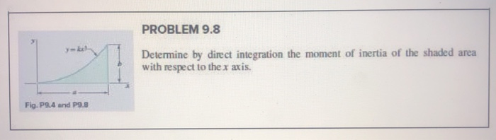 Solved PROBLEM 9.8 Determine by direct integration the | Chegg.com