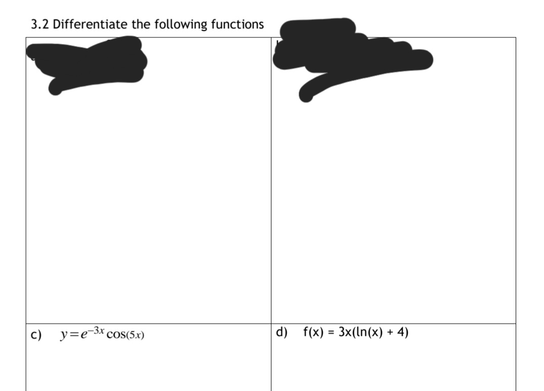 Solved Solve ﻿Problems ﻿Involving ﻿The ﻿Derivatives ﻿of | Chegg.com