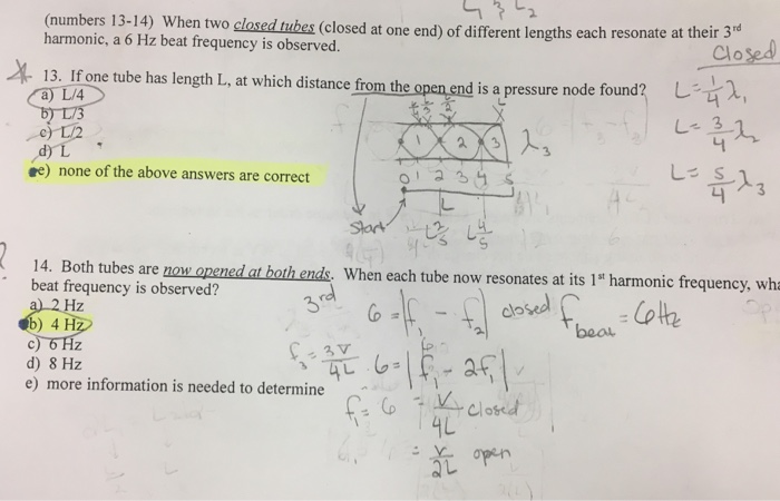 Solved When two closed tubes (closed at one end) of | Chegg.com