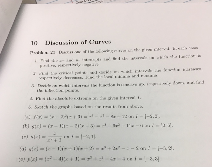 Solved 10 Discussion of Curves Problem 21. Discuss one of | Chegg.com