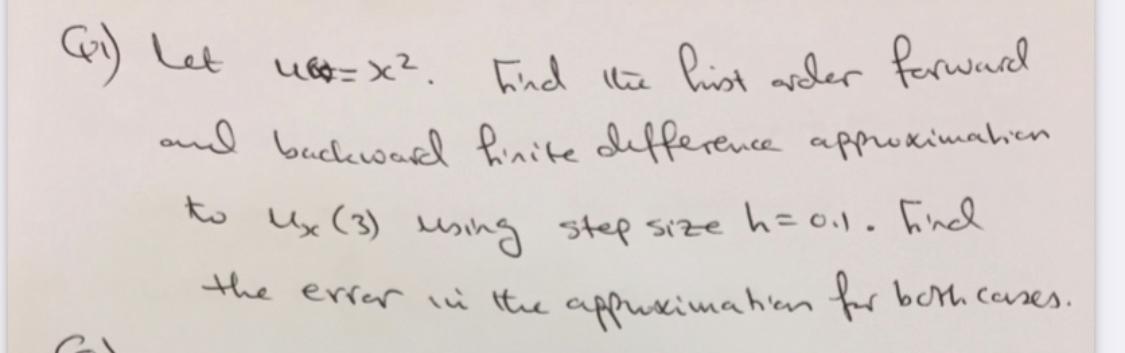 Solved Find the first-order forward and backward | Chegg.com