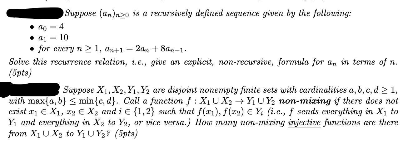 Solved Suppose (an)n>o is a recursively defined sequence | Chegg.com